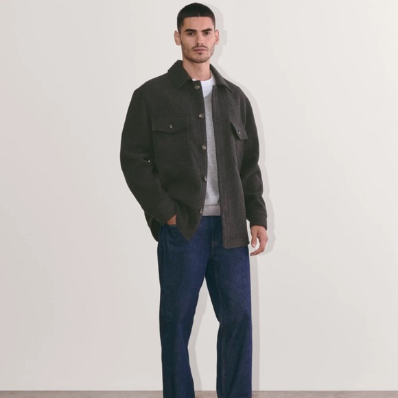 Everlane | Jackets & Coats | Everlane Overshirt Black Unisex Size ...